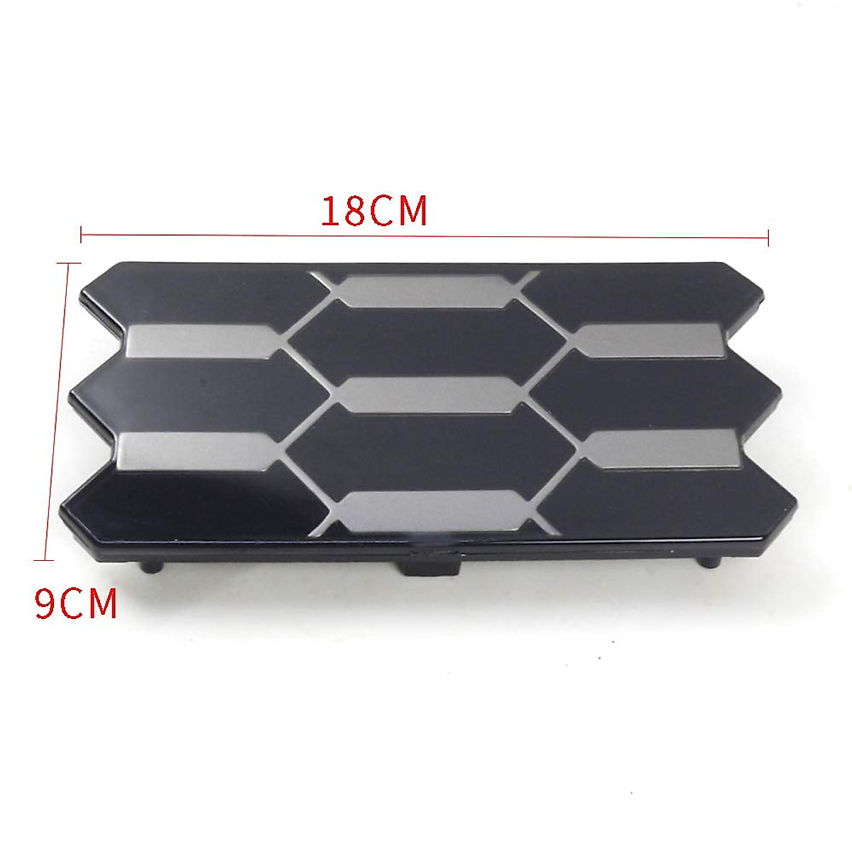 Front Grille Garnish Sensor Cover, Black & Silver, Aftermarket Replacement for 2018-2019 Toyota Tacoma TRD PRO Grille Only Replaces Part # 53141-35060 (Grille Sensor Cover)