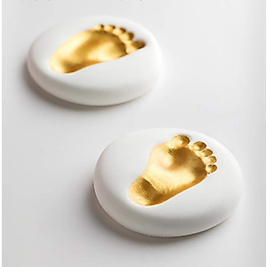 Nifyto Baby Handprint Footprint Ornament Keepsake Maker Kit, Baby Nursery Memory Art Kit, Baby Shower Gifts, Xmas Gifts, Precious Moment for Newborn,Baby Boy/Girl, Personalized Baby Prints(8'')