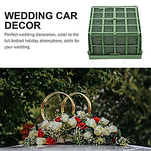 Ciieeo 3pcs Car Ornament Green Flowers Car Mount Car Decorations Greenery Floral Foam Dining Room Table Decor Car Kit Flower Sucker Base Fresh Floral Sucker Base Happy Word Wedding