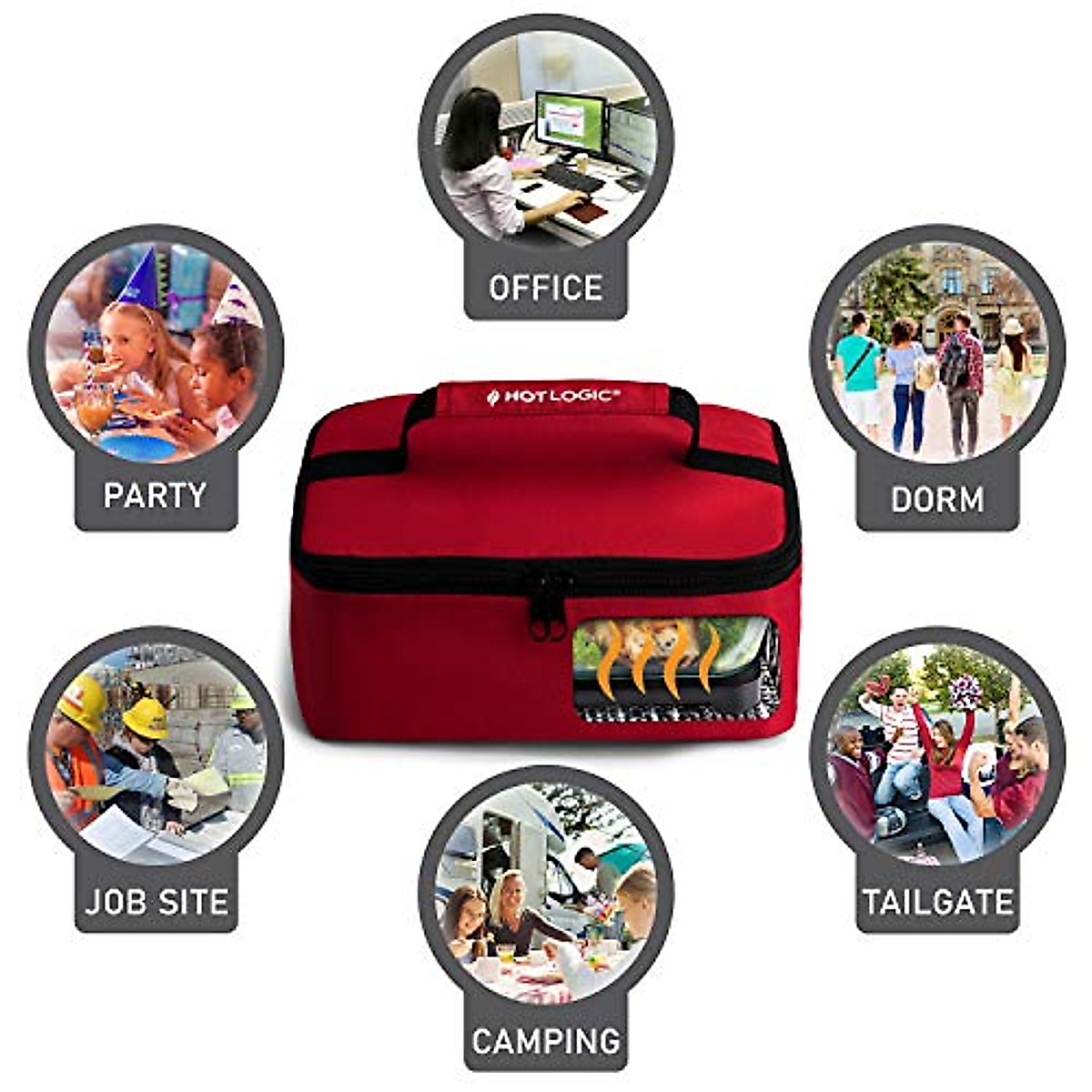 Hot Logic Portable Personal Mini Oven, Red