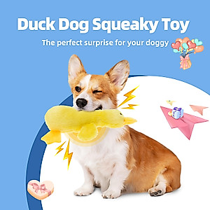 Mihachi Plush Squeaky Dog Duck Toys - Stuffed Pet Toy Duck Interactive Gifts for Dog Birthday Dogs Puppy Biting Chew Toys - for Medium and Large Dogs