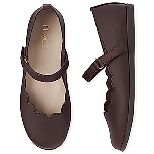 The Children's Place,girls,The Children's Place Comfort Flex Shoes,Uniform Comfort Flex Shoes,Dark Brown,2 Big Kid