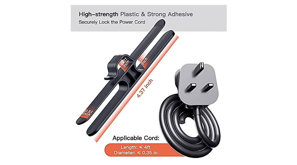 PZOZ Cord Organizer 4 Pack for Kitchen & Home Cable Management