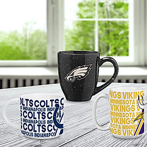 Rico Industries NFL Football New York Jets Primary 16 oz Team Color Laser Engraved Ceramic Coffee Mug