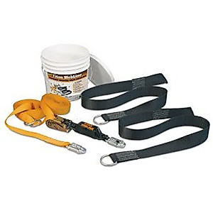 Miller Titan by Honeywell THLLW2/30FT 30-Feet Web line Temporary Horizontal Lifeline System Kit for 2-Workers