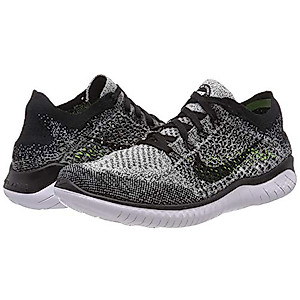 Nike Men's Free Rn Flyknit 2018 Running Shoe, White/Black, 14