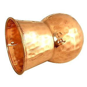 PARIJAT HANDICRAFT Copper moscow mule mugs set of 5 pcs large cup with vodka glass