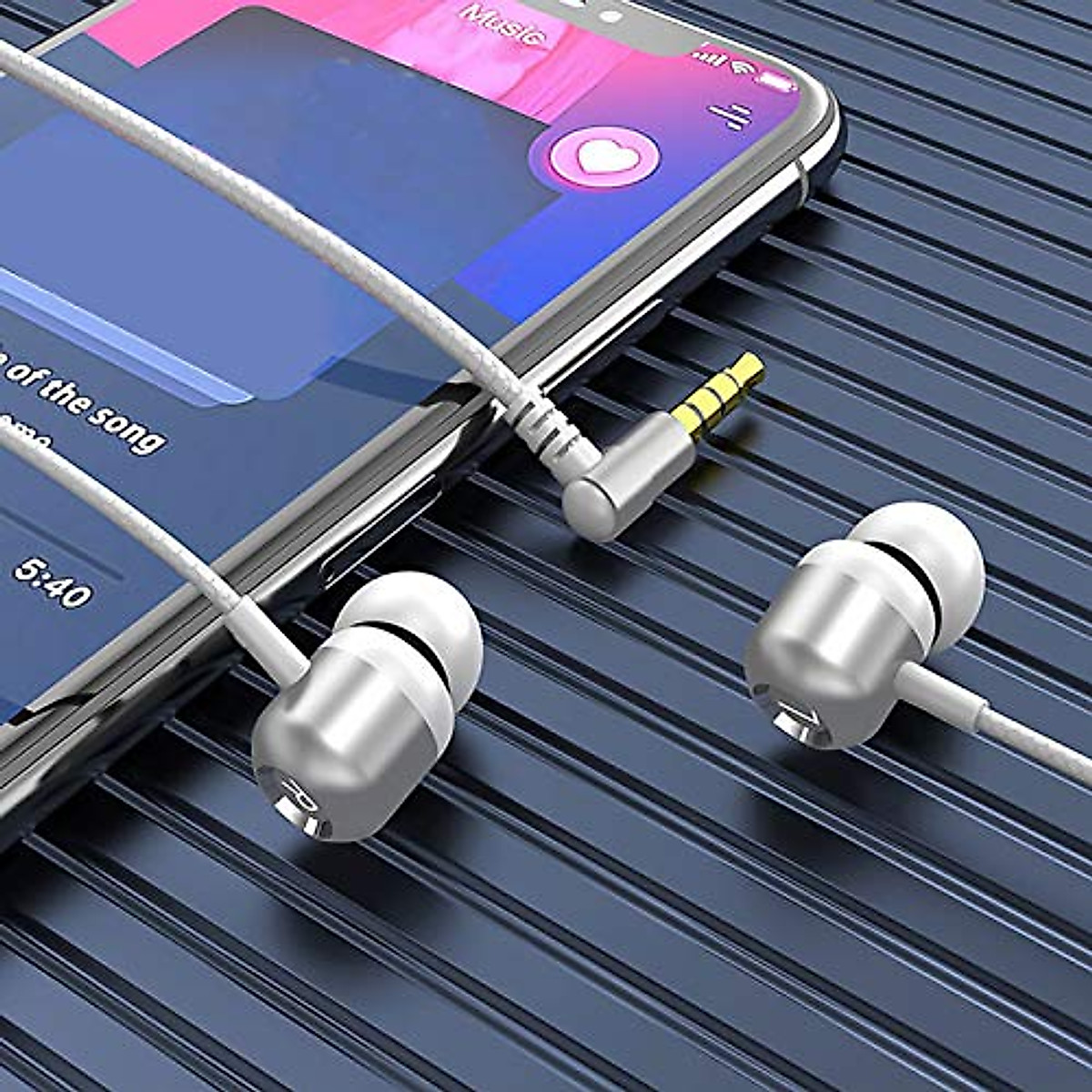 Gaweb Earphones, 3.5mm Jack Earbud Functional Good Sound Quality 1.2m Music Earbud Wired Headset for Listening to Songs - Black (2473946-Gaweb-1)