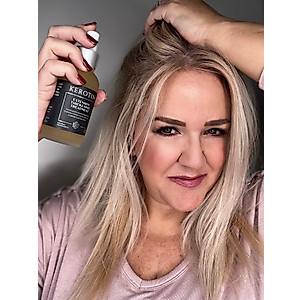 Kerotin Hair Thickening Spray with Keratin for Fine & Thin Hair Growth in Women, Heat Protectant, Repair Mist for Volume, Body & Shine, Diameter Booster, Natural, Sulfate & Cruelty Free, Made in USA