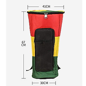 Djembe Bag/African Drum Bags/Backpack style case fits 16" x 26" djembe drums/Djembe Carry Case/Waterproof Tambourine Djembe Drum Storage Case/Djembe accessories