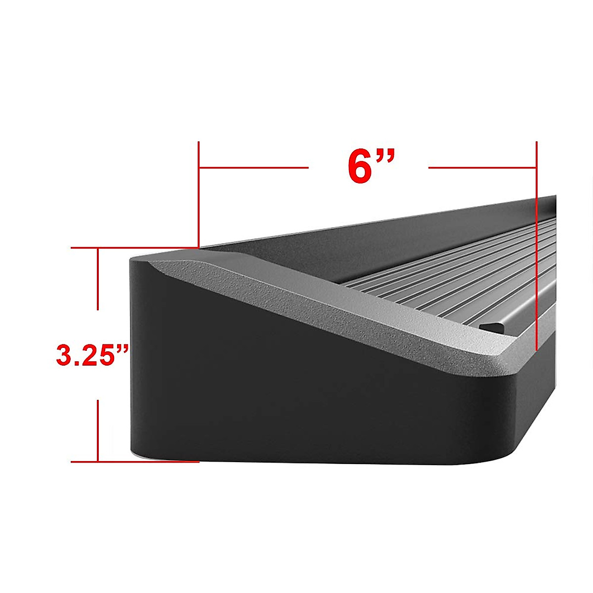 APS Black Running Boards Style Compatible with Ford Expedition 1997-2017 (Exclude EL Model) (Not Fit Funkmaster Flex Edition) (Nerf Bars Side Steps Side Bars)