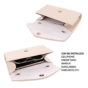 Gabrine Women's Patent Leather Evening Bag Shoulder Bag Clutch Purses Handbag for Wedding Party Prom, Naked color