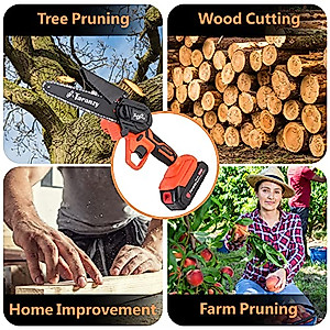 Mini Chainsaw 6 Inch Cordless, Super Powerful Taranzy Mini Chain Saw, Mini Chainsaw Cordless Chainsaw, Electric Chainsaw Cordless Battery Chainsaw, Handheld Electric Saw, Wood Cutting Tree Trimming