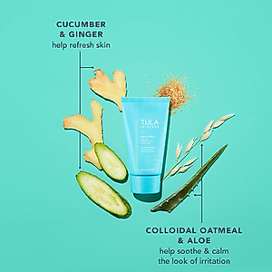TULA Skin Care Super Soothe Calming Moisturizing Lotion - Calming, Hydrating, & Non-Irritating for Sensitive Skin with Colloidal Oatmeal, Cucumber & Ginger, 1.7 fl. oz.