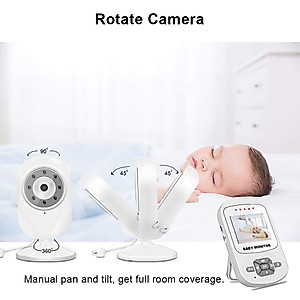 Add-on Baby Camera Unit for Peiloh Child Security Video Baby Monitor, Ideal for New Parents Easy to Pair and Clear Night Vision (CD-A2)