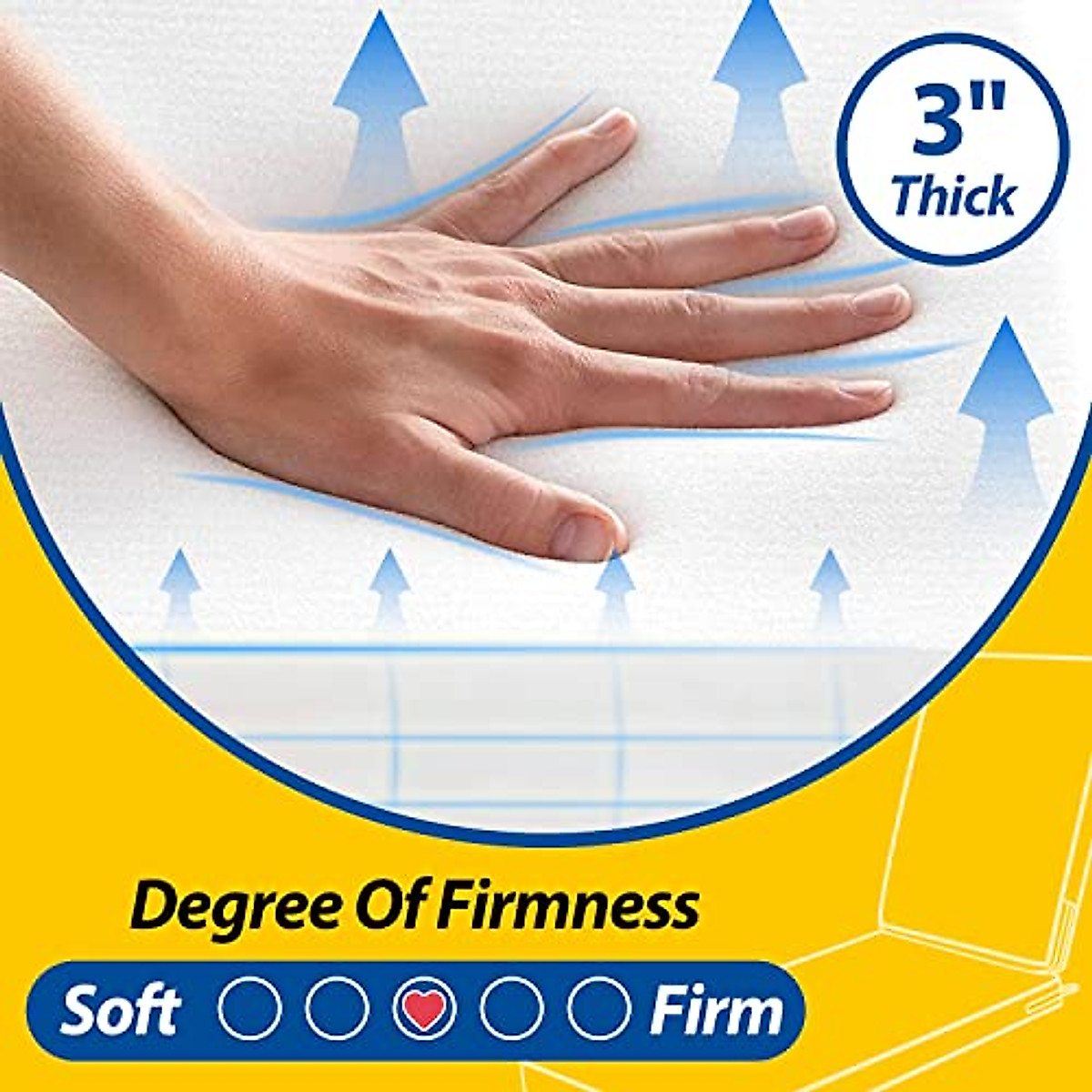 AAAAAcessories Outdoor Chaise Lounge Cushions for Patio Furniture Lounge Chairs Set of 2, Water Resistant Fabric, 72 x 21 x 3 Inch, Light Beige