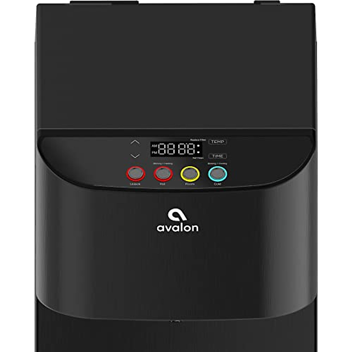 Avalon A13BLK Electric Bottleless Cooler Water Dispenser-3, Digital Clock with Temperature Control, Self Cleaning, Black Stainless Steel