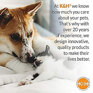 K&H Pet Products Self-Warming Lounge Sleeper Pet Bed Small Sage/Tan 16" x 20"