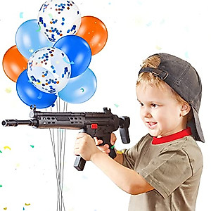 Blue and Orange Party Decoration 63 Pcs Orange and Blue Balloons Garland 2 Pcs Orange Light Blue Foil Fringe Curtain Confetti Balloons for Birthday Party Baby Shower Wedding Anniversary Graduation