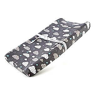 COSMOPLUS Stretch Fitted Changing Pad Cover 2 Pack Stretchy Changing Table Pad Covers for Boys Girls, Whale/Cloud