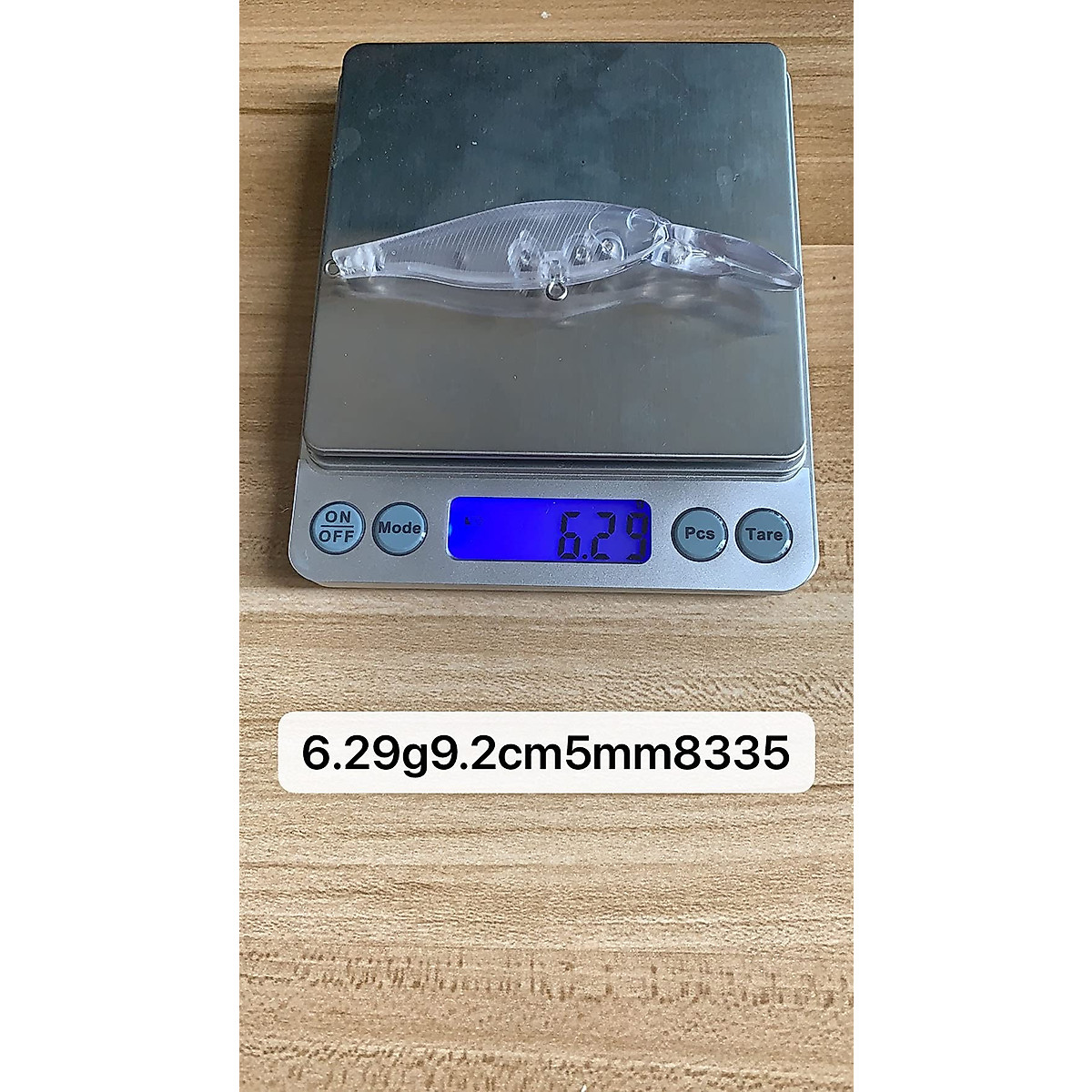 10PCS Unpainted Lure Blanks 6.29g 9.2cm with 5mm Free Fishing Eye Crankbait Baits Simulation Blank Body Clear Hard Baits Trout Salmon Minnow Lure Popper Lures Topwater Freshwater 5mm 8335