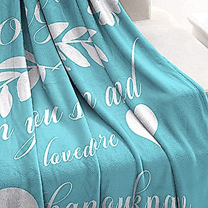 Inspirational Throw Blanket,Get Well Gifts for Women&Men,Cancer Sympathy Healing Blankets,Soft Fleece Blankets with Positive Energy Motivational Healing Thoughts,Friend Blanket Gifts,50x40inch