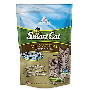 SmartCat All Natural Clumping Litter, 20-Pound (6506), (Pack of 1), 320 Ounce.