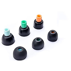 Zotech Replacement Eartips Silicone Earbuds Buds Set for Sony in-Ear Headset WF-1000XM4 WF-1000XM3 MDR-XB50AP XBA-H1 WF-XB700 WF-SP800N S/M/L, 3 Pair (Black)