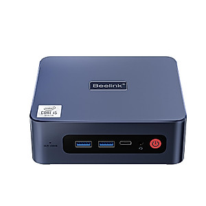 Beelink SEI10 Mini PC with Intel I5-1035G7 Turbo 3.7GHz 6M Cache 4C/8T 16GB DDR4 500GB SSD 4K Dual Display, WiFi 6, Bluetooth 5.2, Auto Power On, Wake On LAN