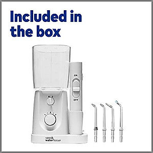 Waterpik Water Flosser For Teeth, Portable Electric Compact For Travel and Home - Nano Plus, WP-320, White