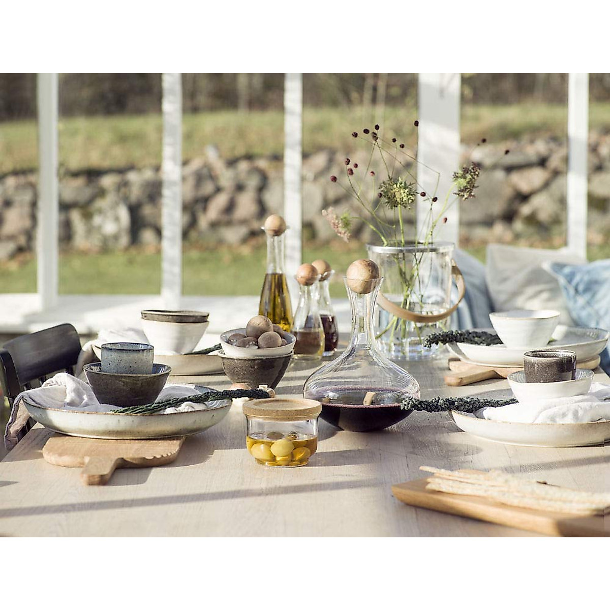 Sagaform Bottles Nature Collection Oil/Vinegar Carafe, 10-Ounce, Glass