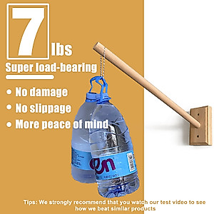 Crib Mobile Wooden Arm, Wall Mounted Suitable for All Cribs 100% Natural Larch Hanger Nusery Decor Baby Room Safe Holder(Mobile is not Included ）