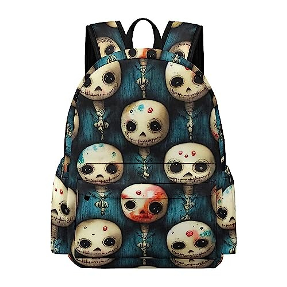 RIMENCH Lightweight Casual Laptop Backpack For Men And Women Halloween Cute Gothic Horror Voodoo Dolls Daily Use Backpack For College