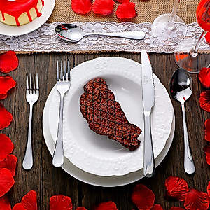 5 Pcs Stainless Steel Cutlery Set I Forking Love You Silverware Set Includes Spoons Forks Knives Gifts for Bride Wedding, Anniversary Kitchen Cutlery for Home Office Restaurant Hotel