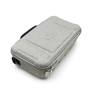 CASEMATIX Dual Wireless Microphone Case for Wireless Mic System Compatible with Sennhesier, Shure Microphones and More, Dual Mic Bag with Shoulder Strap and Hard Shell Gray Exterior