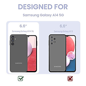 DagoRoo for Samsung Galaxy A14 5G Liquid Silione with Tempered Glass Screen Protector Case, Galaxy A14 5G with Kickstand Soft Slim Shockproof Protective Cases | Anti-Scratch Microfiber Lining (Purple)