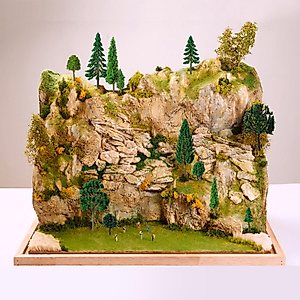 Skylety 70 Pieces Model Trees 1.2-6.3 Inch Mixed Model Tree Train Scenery Architecture Trees Fake Trees for DIY Crafts, Building Model, Scenery Landscape Natural Green(Vintage)