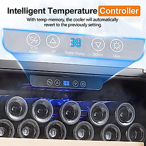 Kalamera Mini Fridge 24” Beverage and Wine Cooler Built-in or Freestanding - 118 Cans & 16 Bottles Capacity Wine Refrigerator Cooler