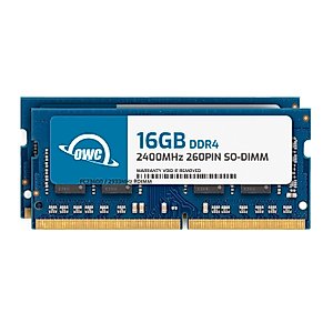 OWC 32GB (2 x 16GB) PC19200 DDR4 2400MHz 260pin SO-DIMMs Memory Ram Upgrade Compatible with 27" and 21.5" iMac (Mid 2017), and Compatible PCs Compatible with MP7N2G/A