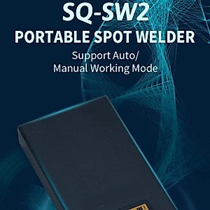 Eujgoov Mini Spot Welder Machine DIY Battery Spot Welder Portable Rechargeable Spot Welding Machine with LCD Screen 100‑240V SQ‑SW2(US Plug)