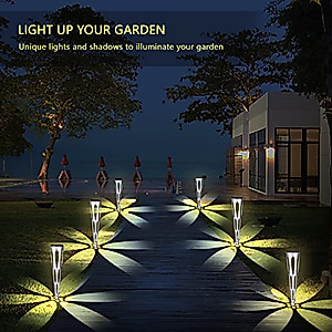 Solar Pathway Lights 6 Pack LED Waterproof Solar Outdoor Landscape Lighting Bright Solar Lights Outdoor Up to 12 Hrs Long Last Solar Garden Lights Solar Power Walkway Light for Patio Yard and Pathway