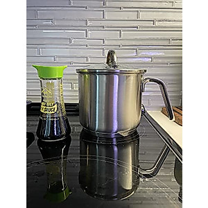 8 Cup Saucepan With Glass Lid,1.5QT Multipurpose Small Pasta Pot with Insert Steamer Basket for Boiling Sauce, Gravies, Pasta, Noodles