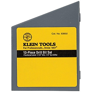 Klein Tools Regular-Point Drill-Bit Set, 13 Pc