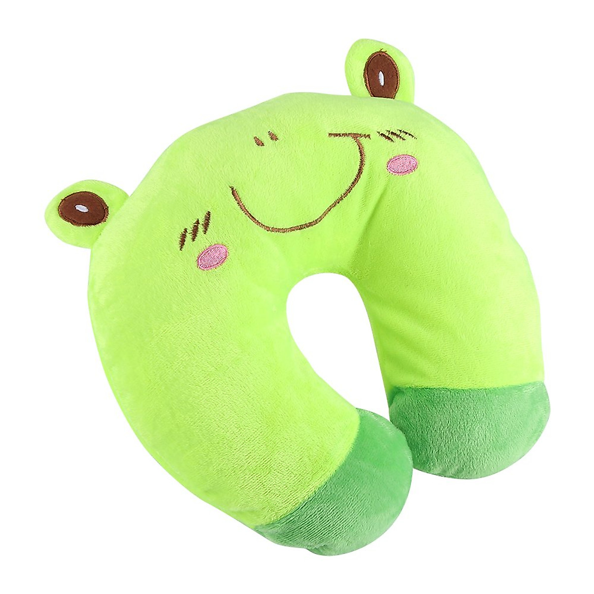 Mumusuki Sleeping Animals Shaped Travel Pillow Neck Rest Cushion U Pillow Cushion for Car Train Airplane, Chin & Neck Support for Kids Adults(Forg)
