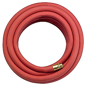 Underhill UltraMax Commercial Garden Water Hose 25 ft, Heavy-Duty, Rubber, Flexible, Kink Free, Industrial, 800 psi, H10-025R, 1" x 25', Red