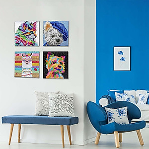 Sloikey Diamond Art Kits for Kids Suit for Kids Ages 6-8-9-12 and Beginners,Diamond Art Gem by Number Kits Arts and Crafts Kits (4PCS) (S-cat-four)