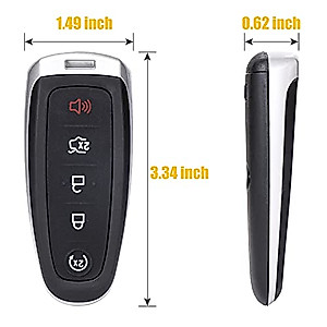 Smart Key Fob Replacement Fit for 2011-2019 Ford Explorer Escape Edge Expedition Flex C-Max Taurus 2011 2012 2013 2014 2015 2016 2017 2018 2019, 5 Button, #M3N5WY8609 M3N5WY8610 13580802, Set 2