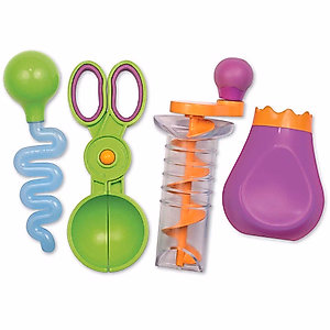 Learning Resources Sand & Water Fine Motor Set, Construction Toy, 4 Pieces, Ages 3+