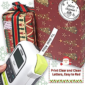 PT-D220 PTD210 PTD400AD PT-H111 PT-1750 Label Maker Tape 12mm 0.47 Laminated, Ptouch Label Tape Replacement for Brother TZ TZe Tape Compatible with Brother P-Touch Refills 1/2 Inch x26.2 Ft, 6 Pack