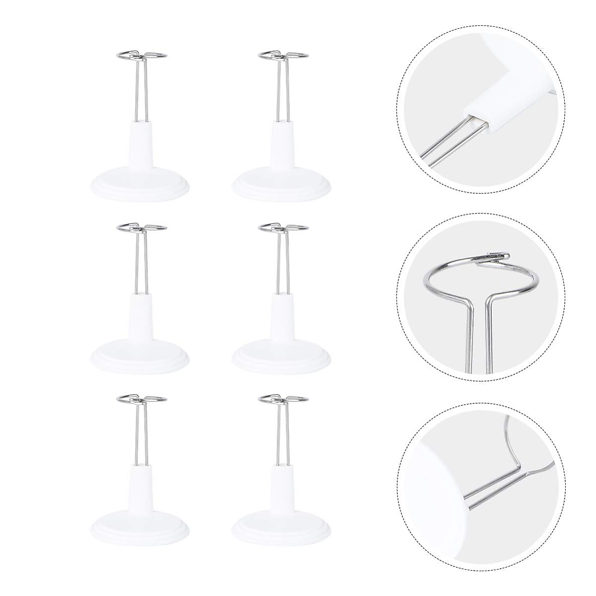 NUOBESTY 6pcs Doll Display Rack Toy Model Bracket Doll Storage Rack Portable Doll Stand